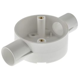 PVC Conduit Through Box - 20mm White