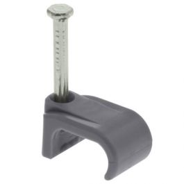 1mm Twin & Earth Cable Clips Grey x 100