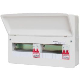 FuseBox 14 Way 2x100A Main Switch Dual Tariff Consumer Unit | Lightsave