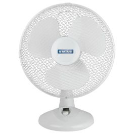 Status 12 Inch Oscillating Desk Fan - White